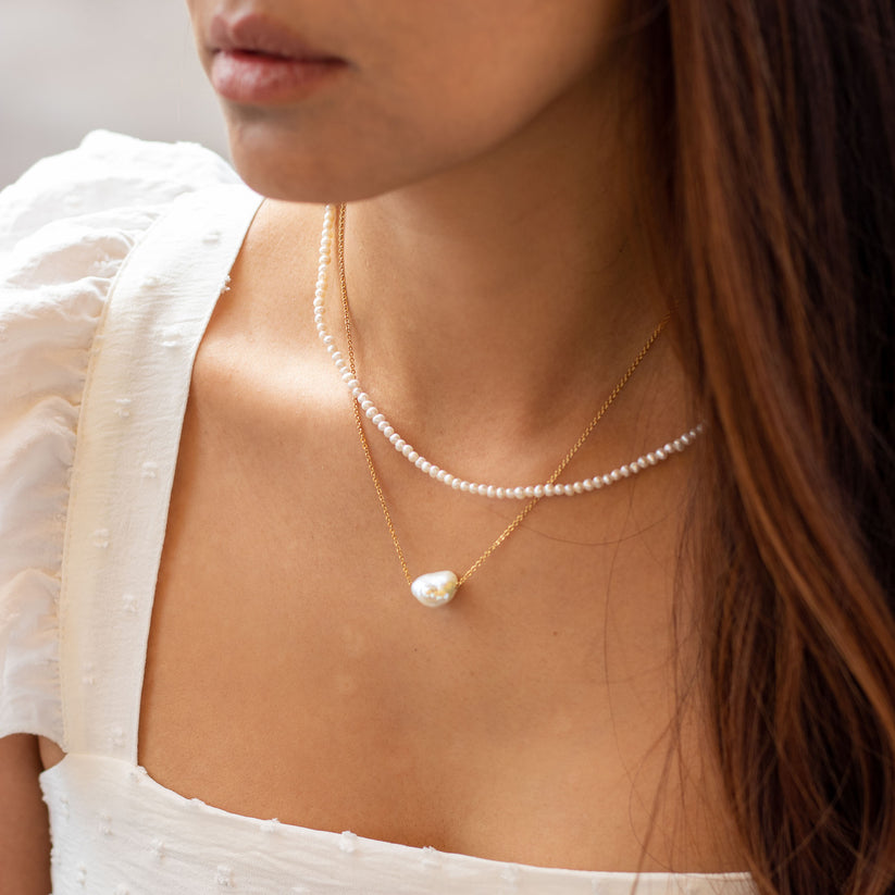 2.0mm Petite Freshwater Pearl "Ellen" Necklace – The Freshwater Pearl ...