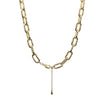Lesley - Gold-Tone Paperclip Freshwater Pearl Baroque Necklace – The ...