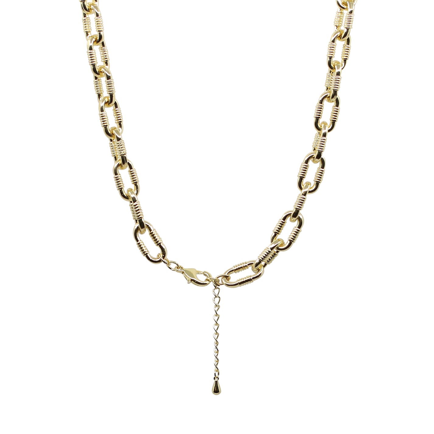 Lesley - Gold-Tone Paperclip Freshwater Pearl Baroque Necklace – The ...