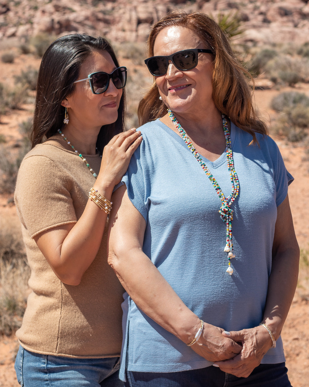 Maria - Crystal and Freshwater Pearl Baroque Lariat - The Freshwater ...